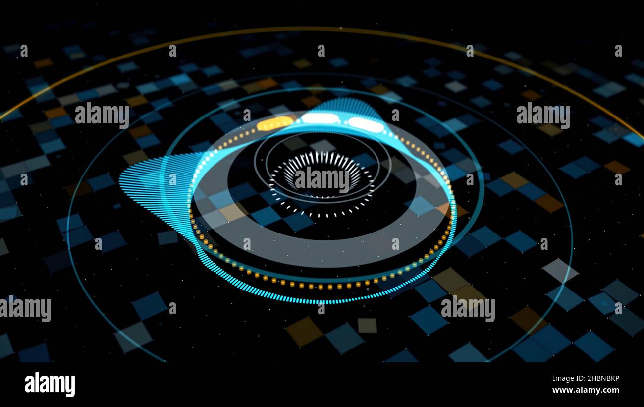 Circle audio equalizer background. Abstract circular spinning music ...