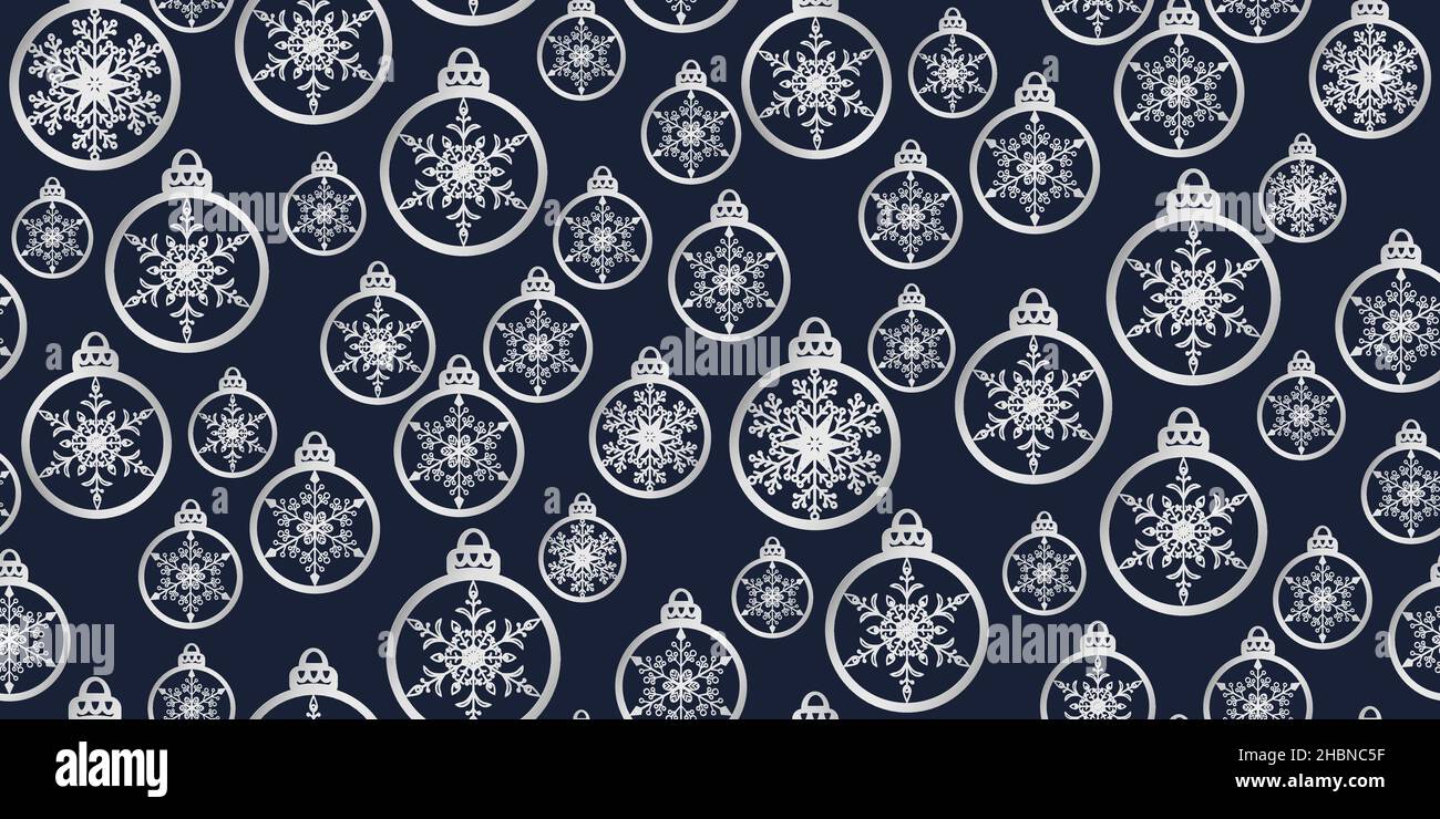 Christmas balls with pattern snowflake cut out of paper seamless ...