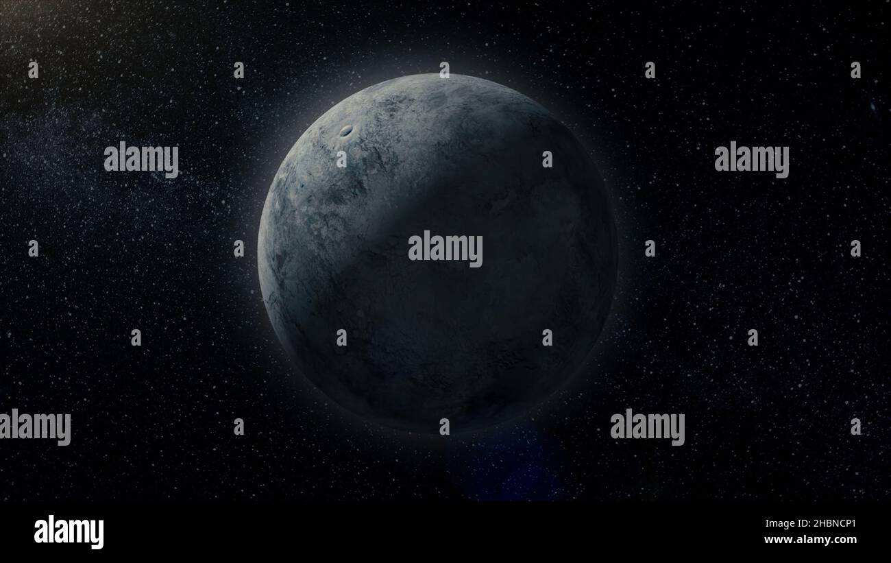 Planet in space. Solar system and space objects. Abstract scientific ...