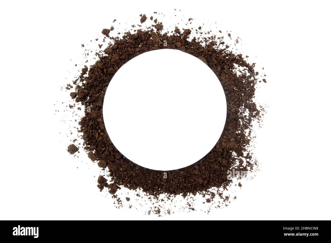 Soil circle frame isolated on white. World Soil Day concept Stock Photo ...