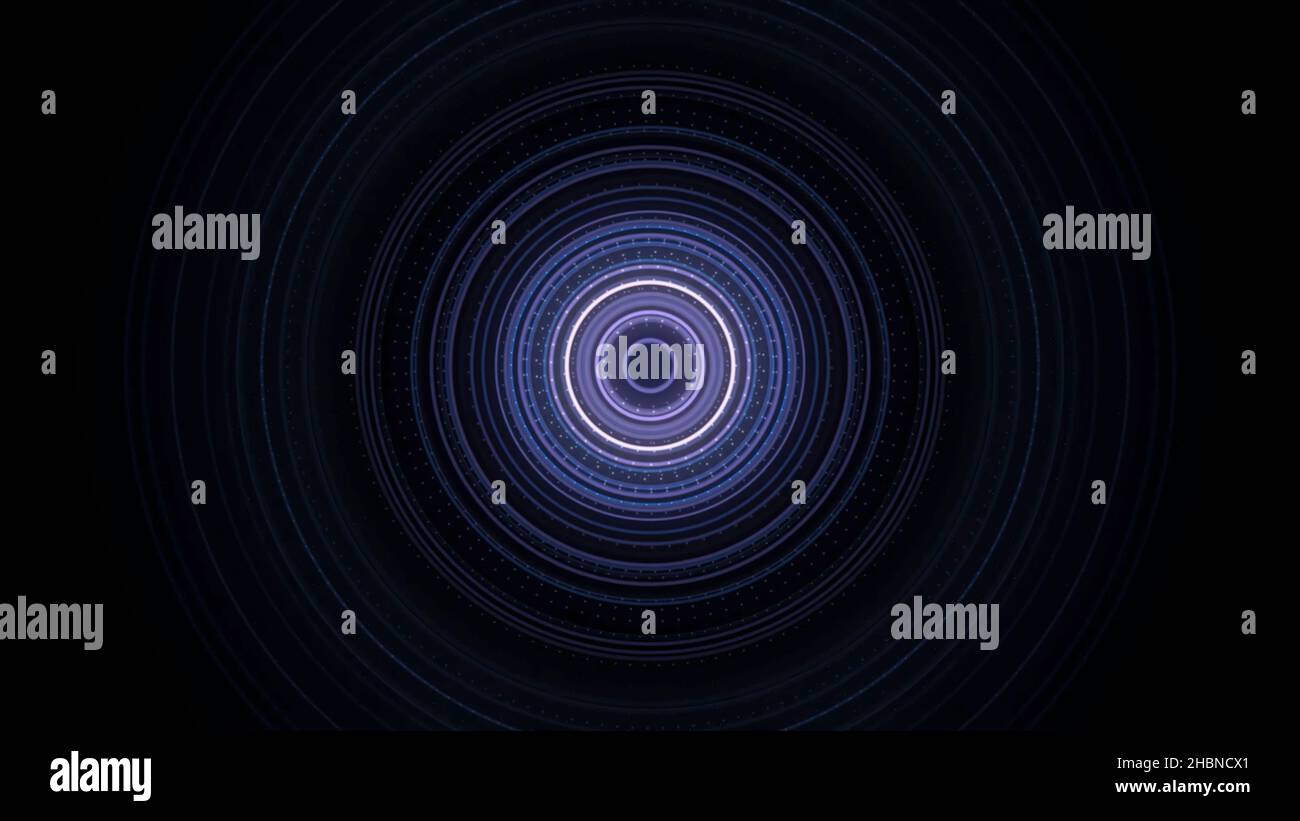 Circle interfaces with different glowing colors. Abstract microwave ...