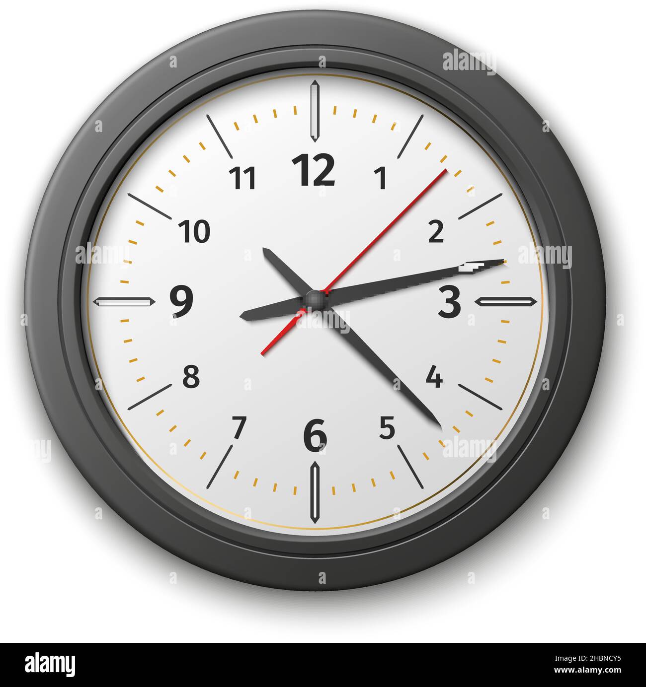 Realistic clock face. Round office wall decoration Stock Vector Image ...