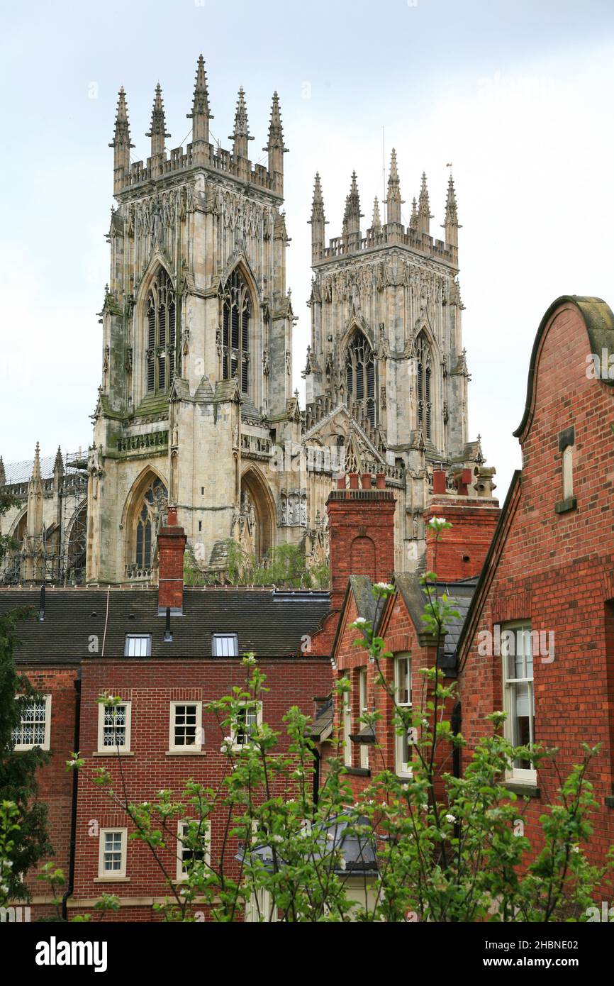 York Minster Towers Stock Photo - Alamy