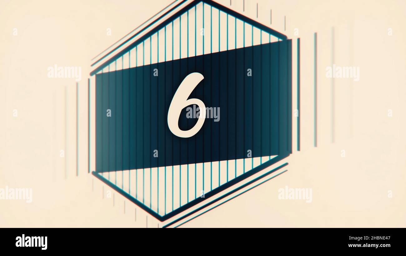 Countdown film leader with drawn numerals. Stop motion pastel countdown ...