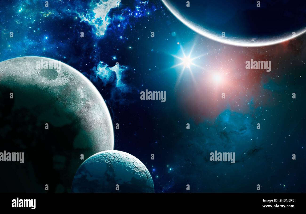 Planets and exoplanets of unexplored galaxies. Sci-Fi. New worlds to ...