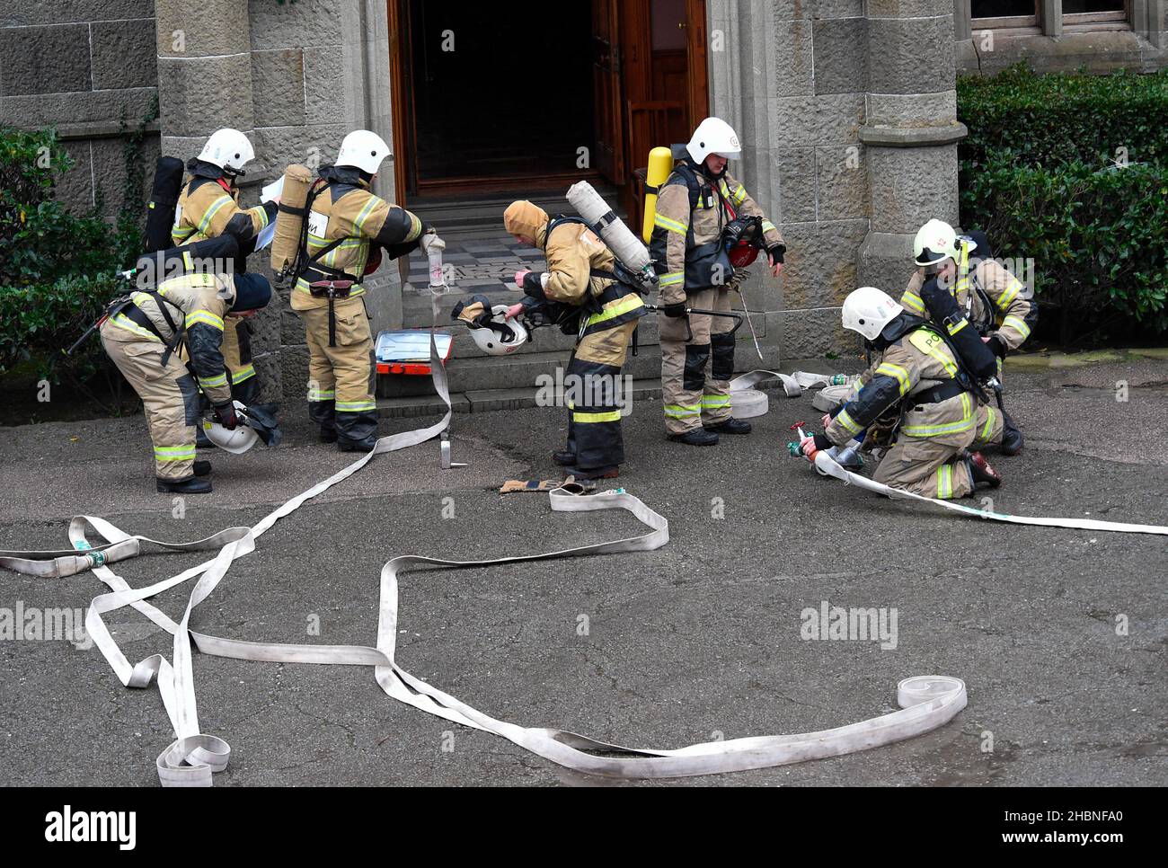 Fire-fighting exercises of the Ministry of Emergencies of Russia in the ...