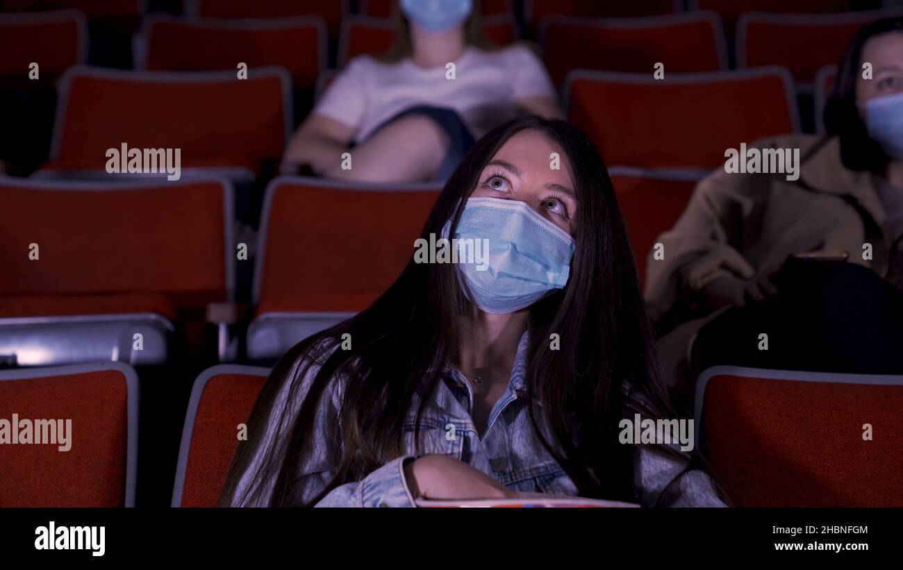 Cinema in quarantine, coronavirus pandemic safety rules, social ...