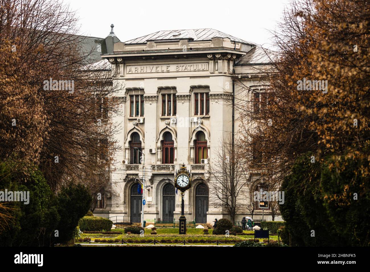 A natural shot of an old and new buildings of Bucharest capital of ...