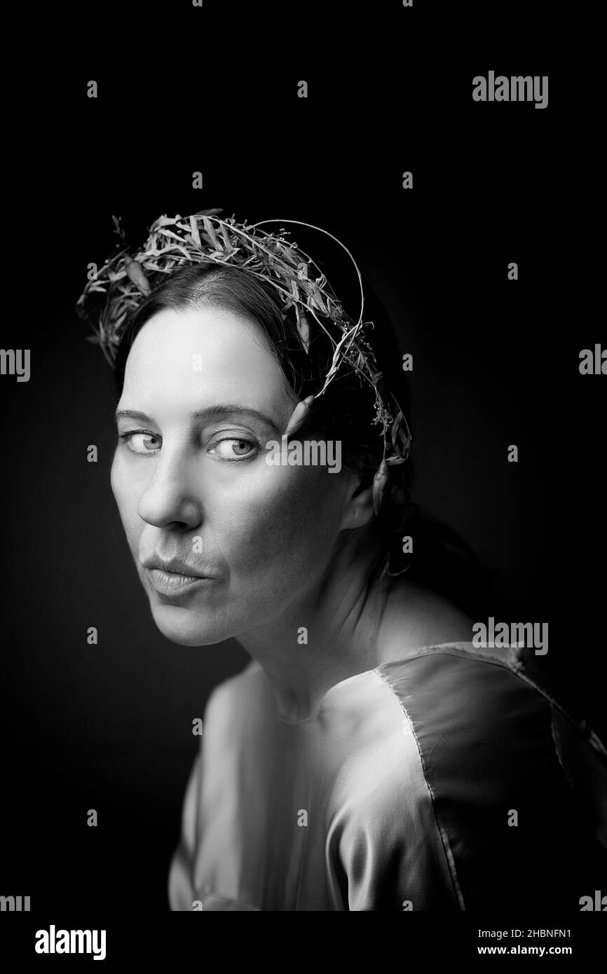 portrait of lady in pink XII Stock Photo - Alamy