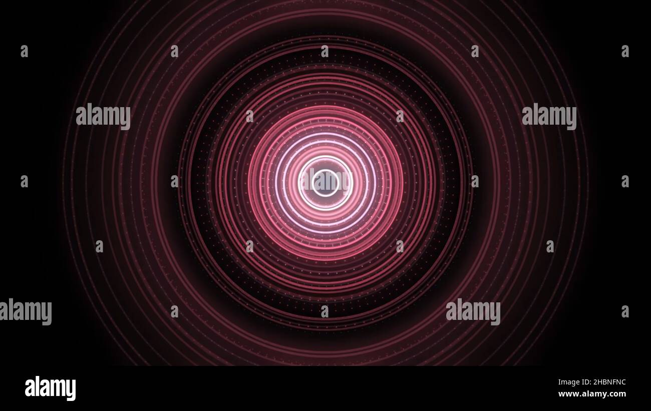 Circle interfaces with different glowing colors. Abstract microwave ...