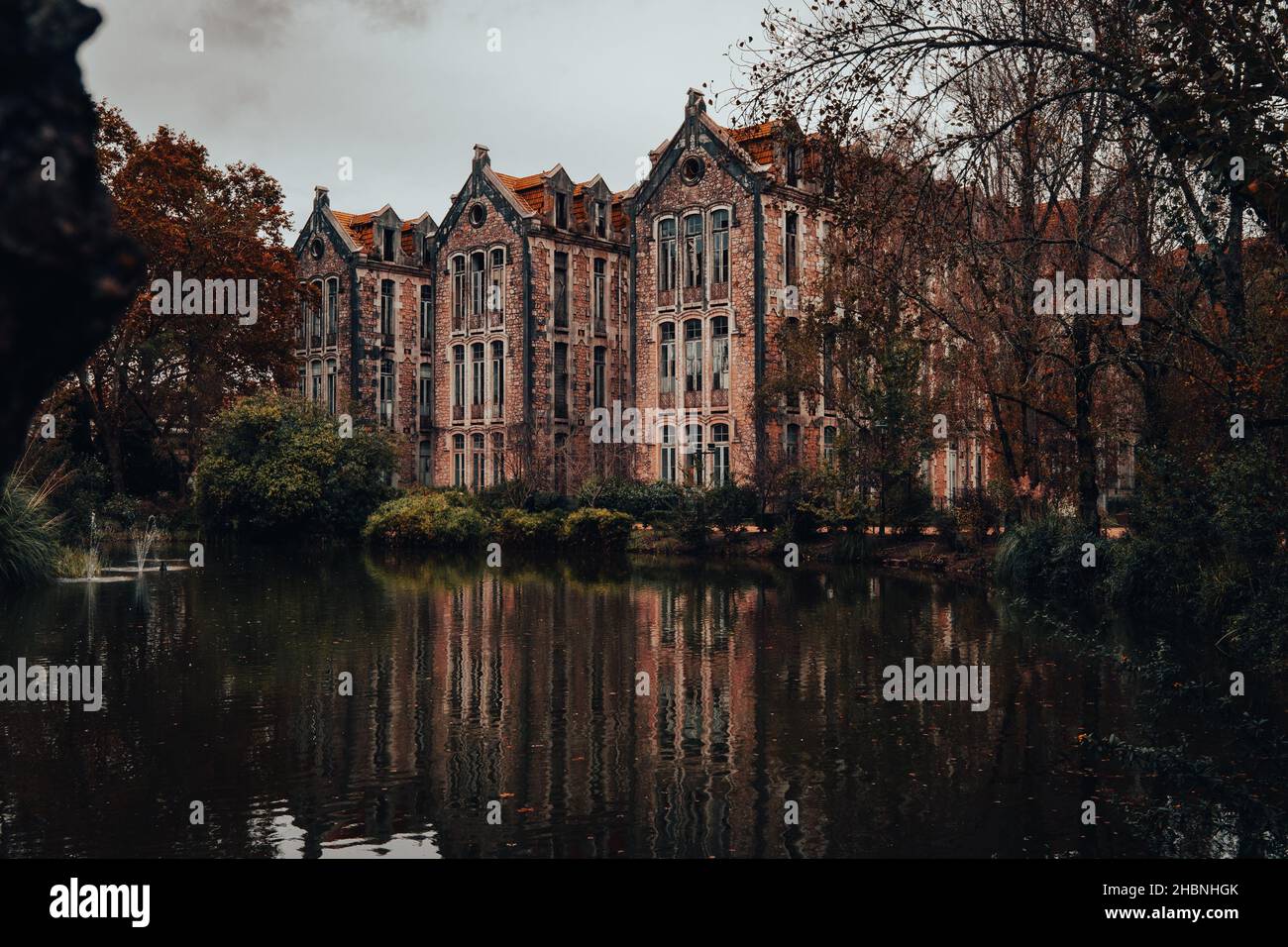 A beautiful view of Dom Carlos I Park in Portugal Stock Photo - Alamy