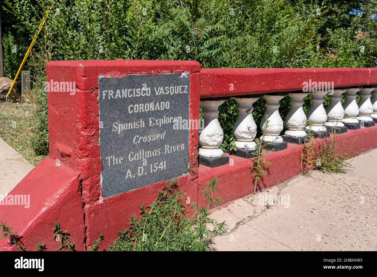 The Gallinas River Bridge, on Bridge Street in Las Vegas, New Mexico ...