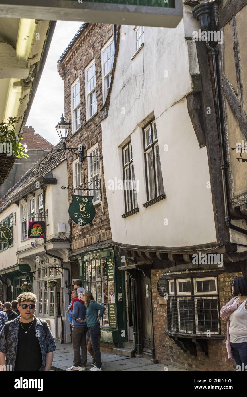The Shambles street in York, medieval street Stock Photo - Alamy