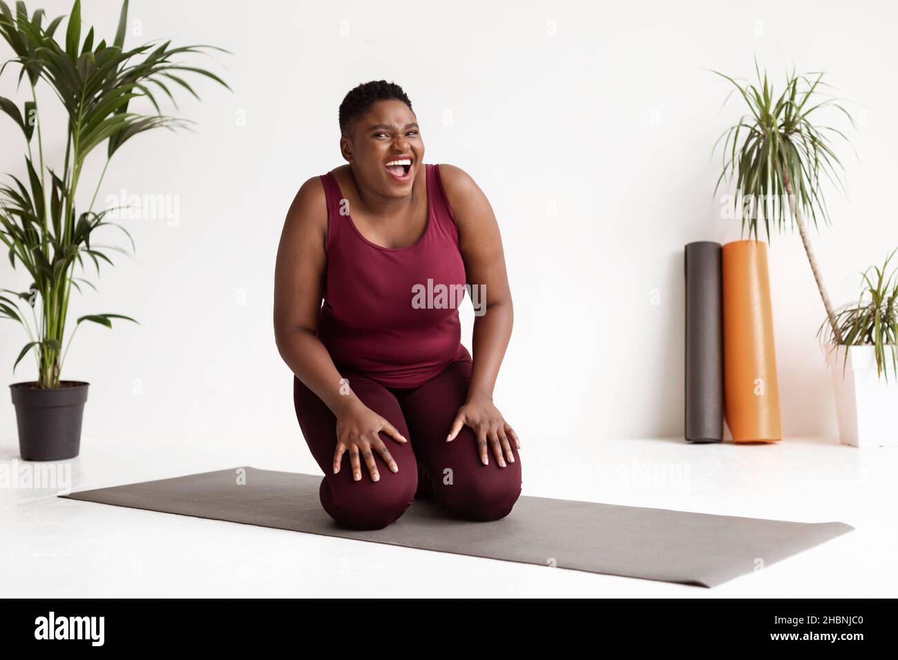 Funny black plus size woman hi-res stock photography and images - Alamy