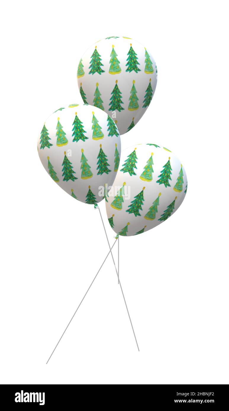 Christmas Trees Balloons Stock Vector Image & Art - Alamy