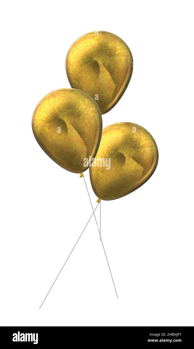 Foil Gold Golden Color Shiny Glossy Balloons Stock Vector Image & Art ...