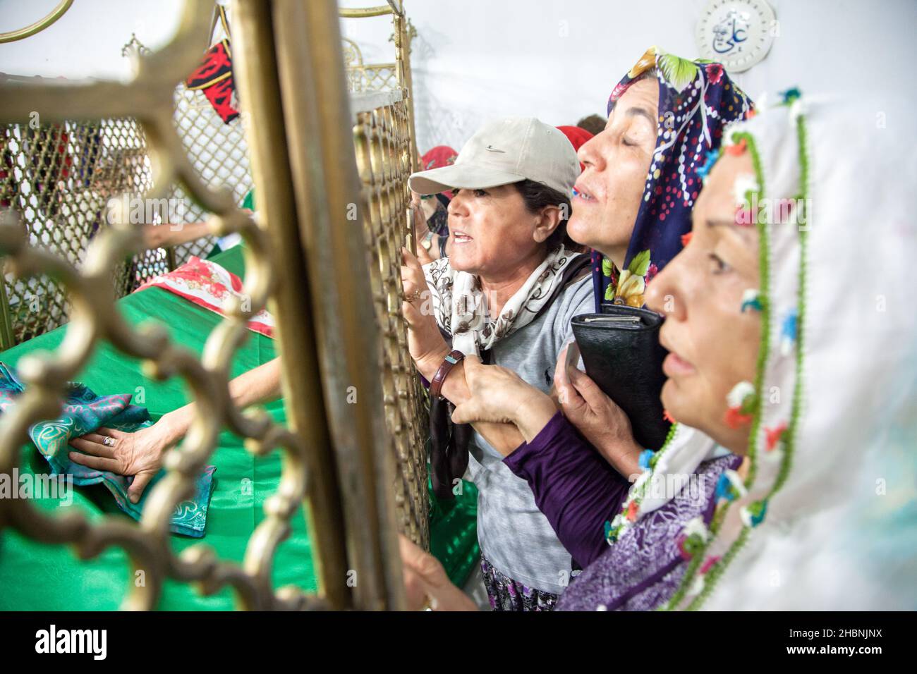 Antalya,Turkey - 06-25-2016:Alevi women praying at the tomb of Abdal ...