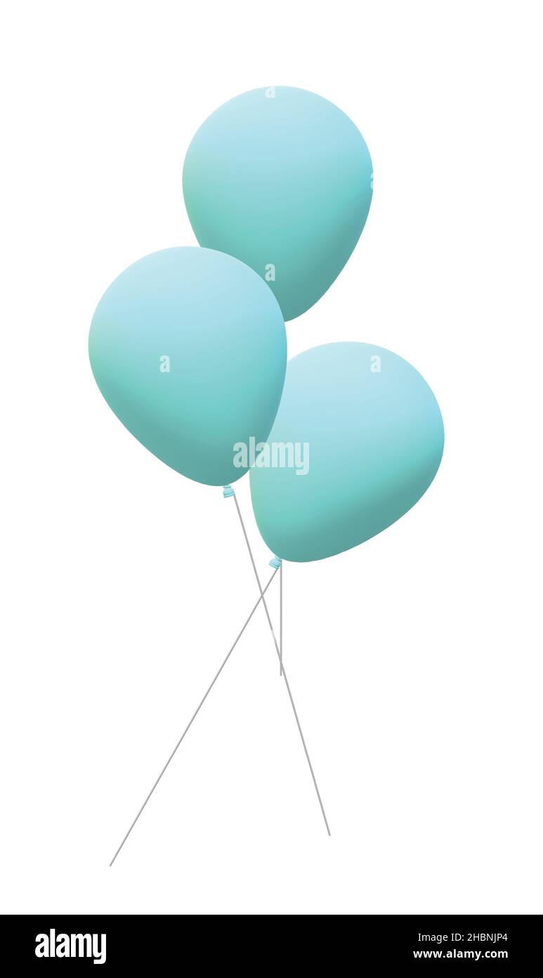 Solid Plain Aqua Colored Balloons Stock Vector Image & Art - Alamy