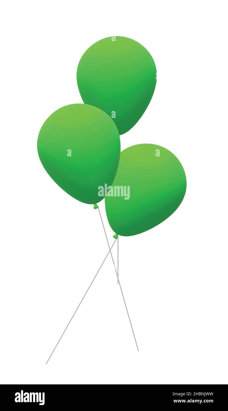 Solid Plain Green Colored Balloons Stock Vector Image & Art - Alamy