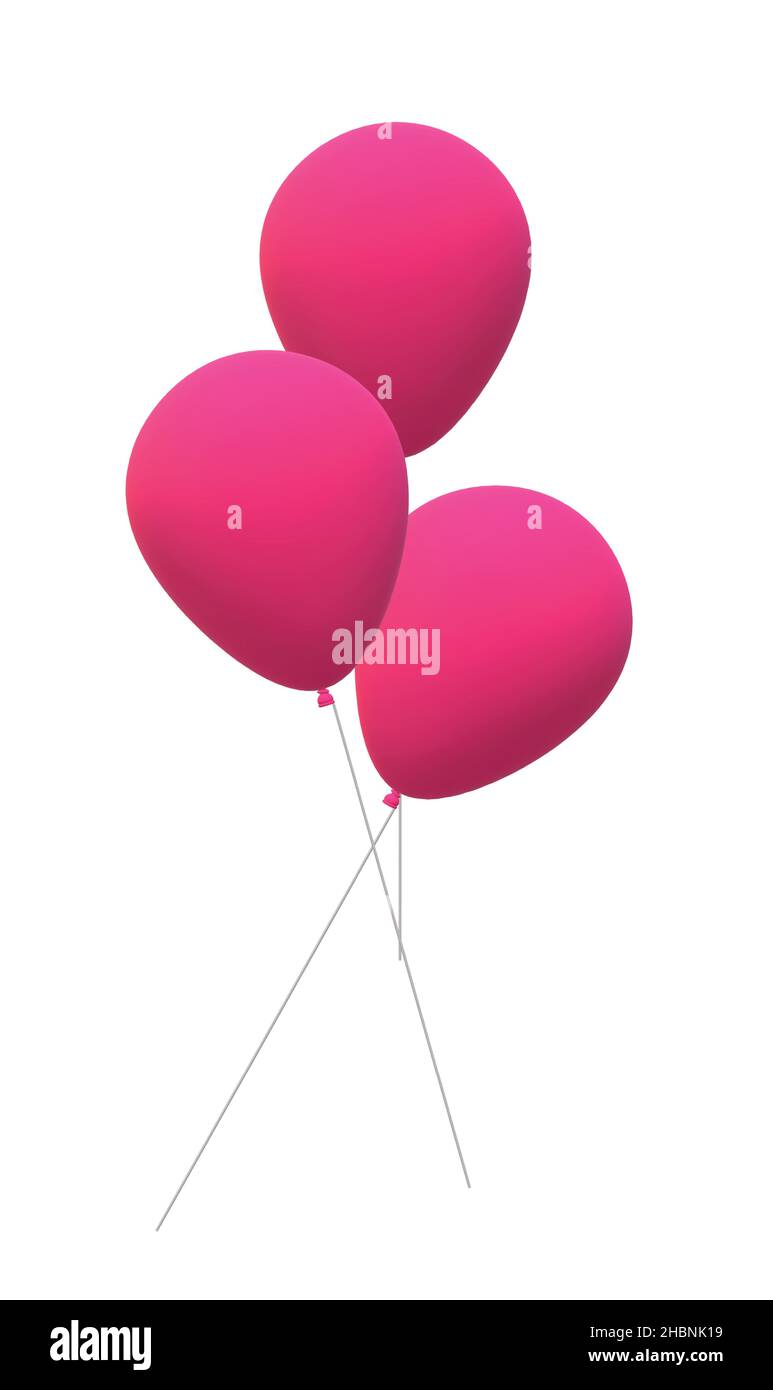 Solid Plain Pink Colored Balloons Stock Vector Image & Art - Alamy