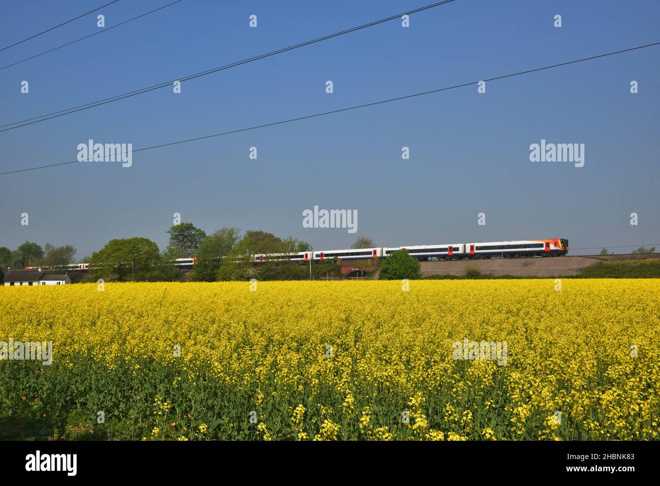 Two South Western Railway Class 444 electric multiple units are seen ...