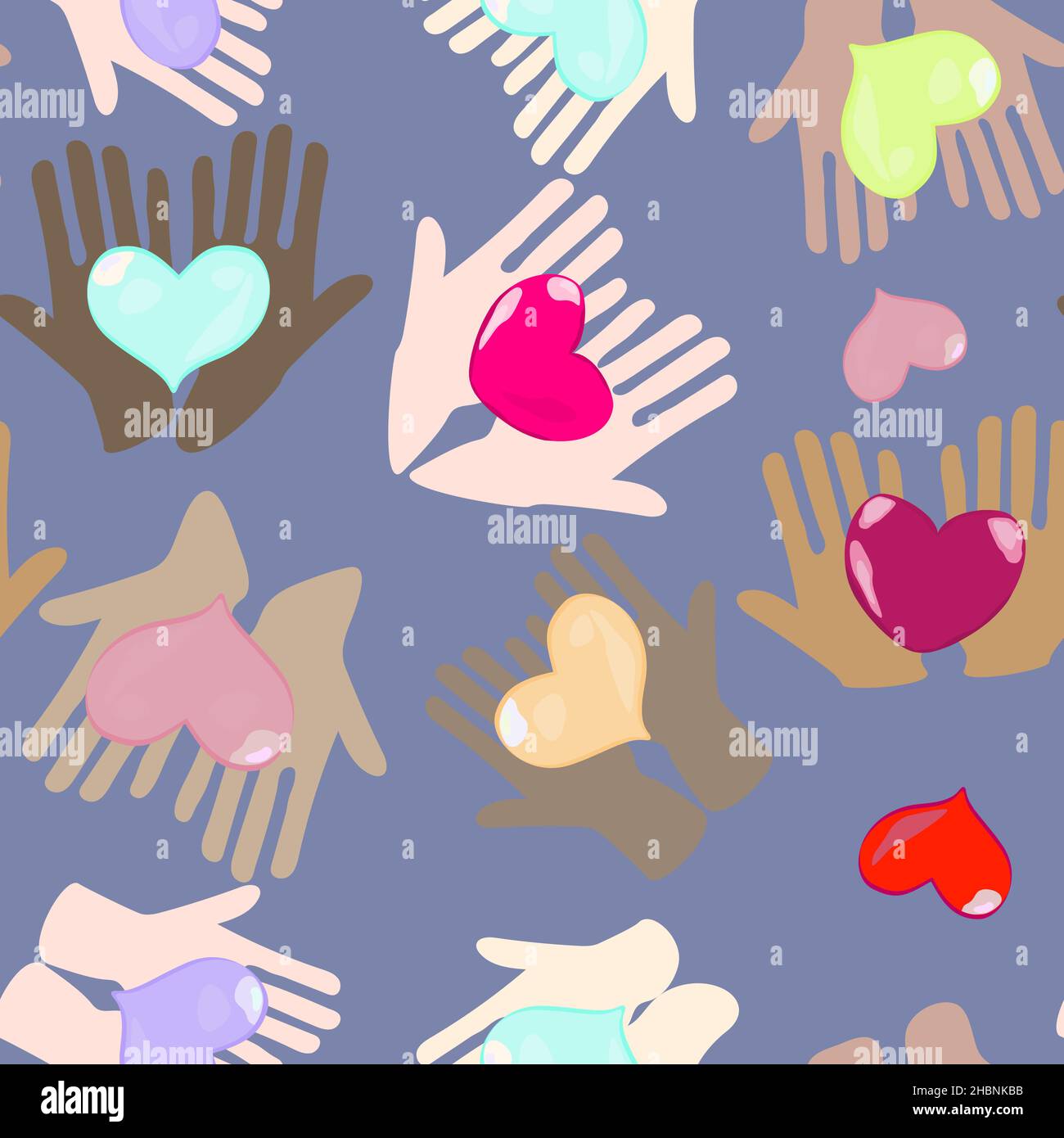 Cute heart line pattern Stock Vector Images - Alamy