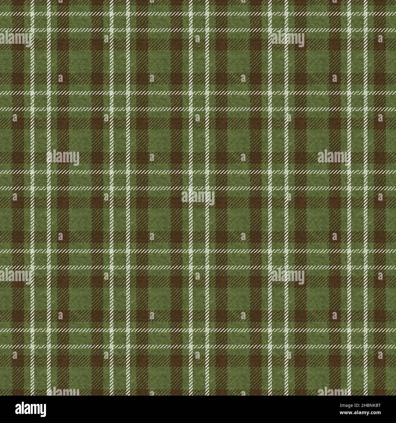 Muted green winter woven plaid texture. Seamless woolen scottish style ...