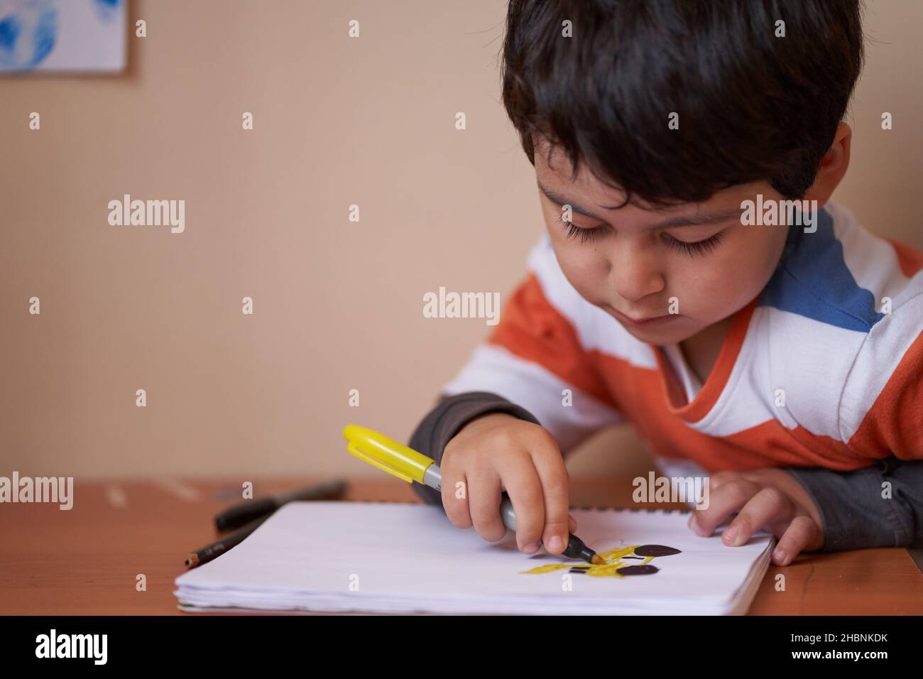 drawings of child in kindergarten Stock Photo - Alamy
