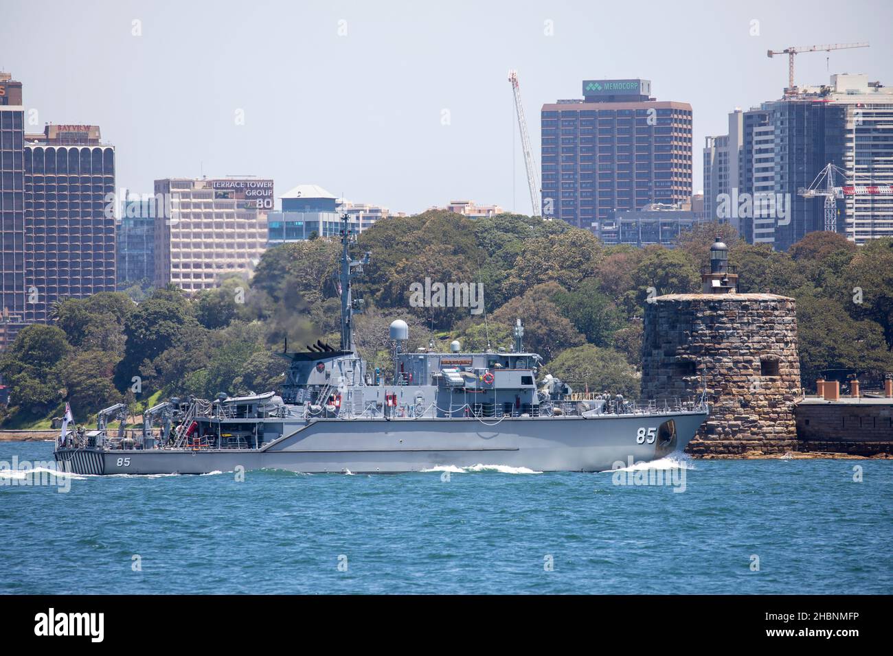 HMAS Gascoyne 2 M85 minehunter Huon class vessel of the Royal ...