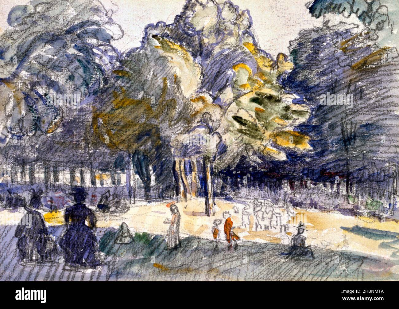 Study for Le Ranelagh (1899) painting in high resolution by Henri ...