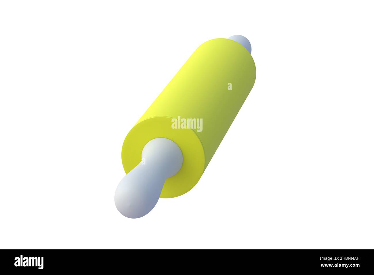 Modern rolling pin isolated on white background. 3d render Stock Photo ...
