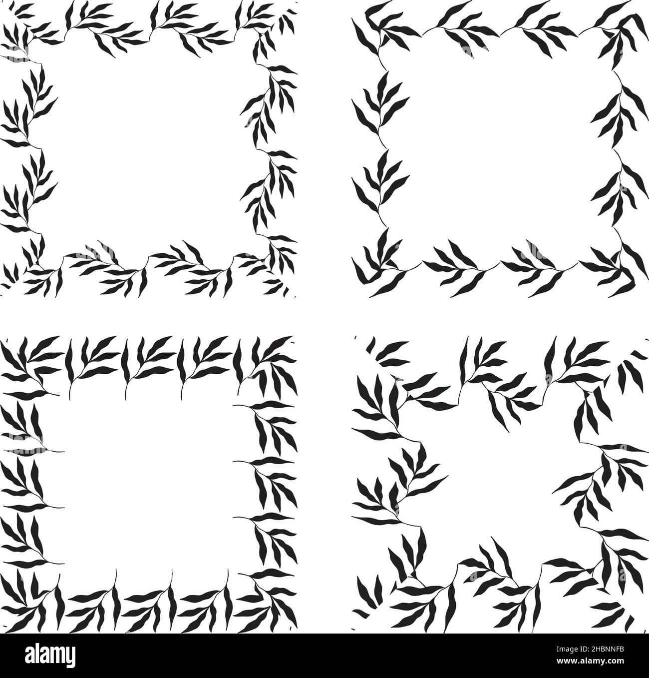 Set of various botanical frames Stock Vector Image & Art - Alamy