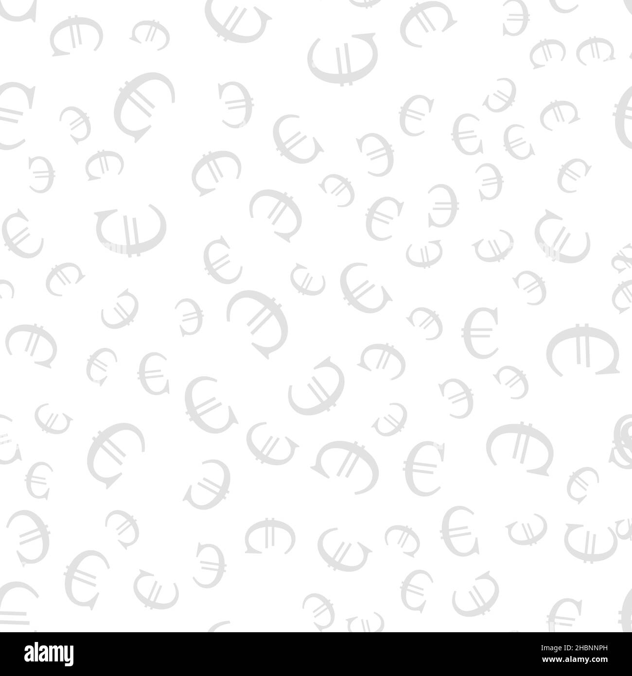 Euro sign seamless pattern, isolated on white background. Vector ...