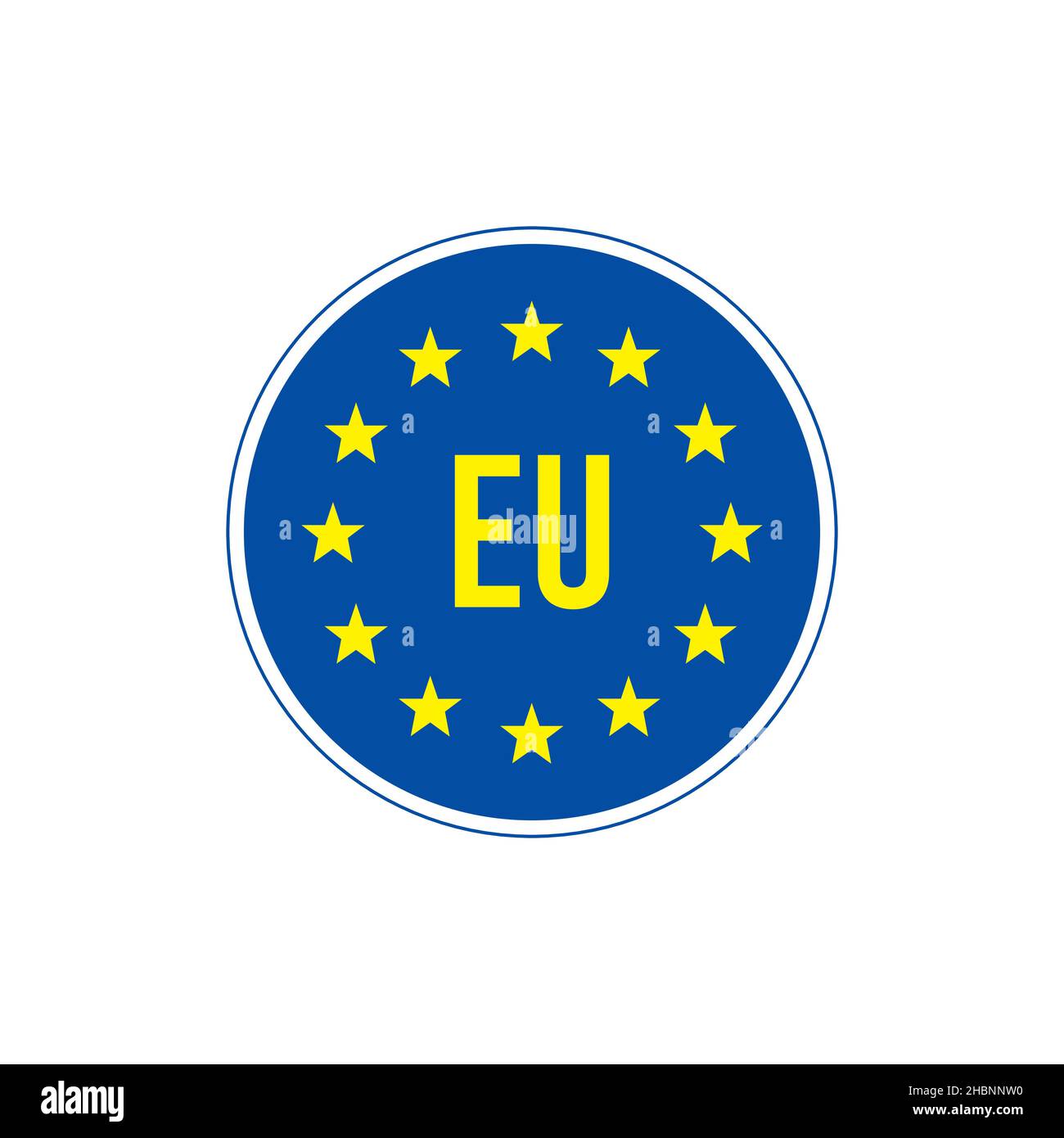 European union flag in the circle. Stock vector illustration isolated ...
