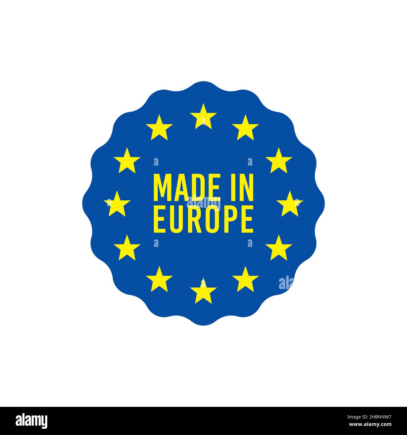 Made in EU quality certificate label. Vector made in EU product ...