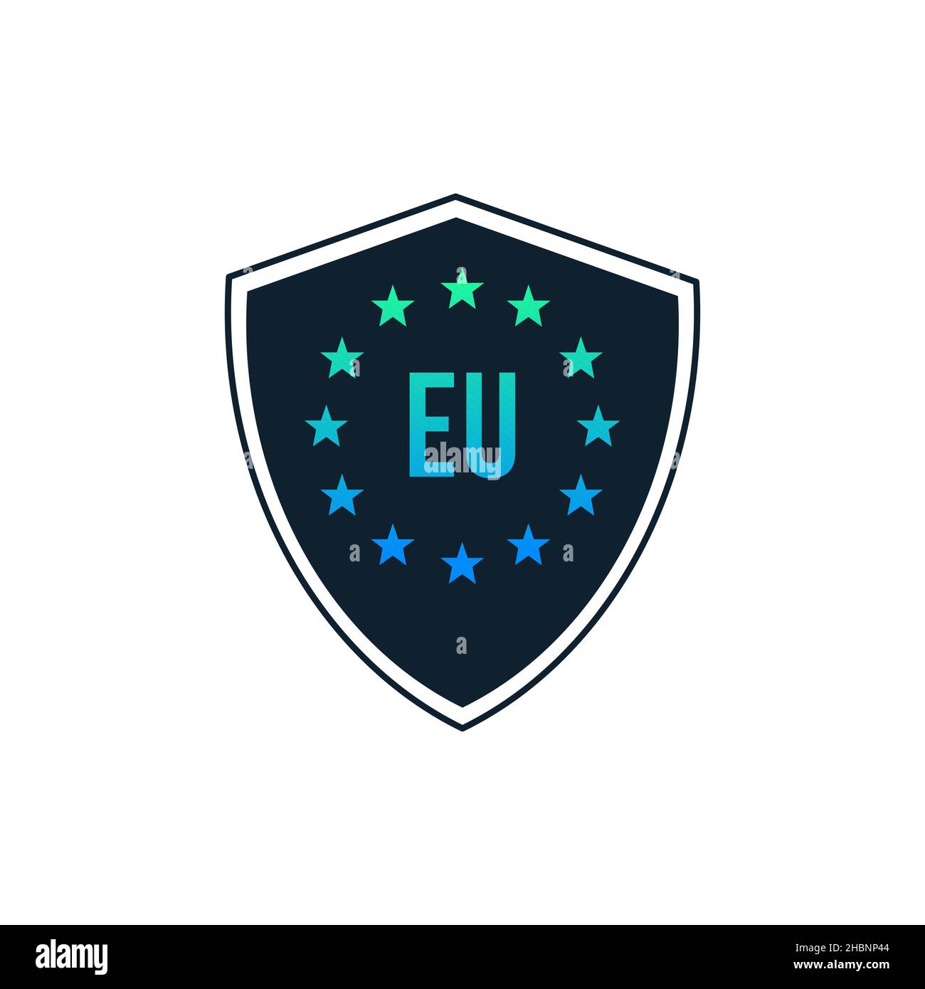 European shield sign, EU security sign. Stock vector illustration ...