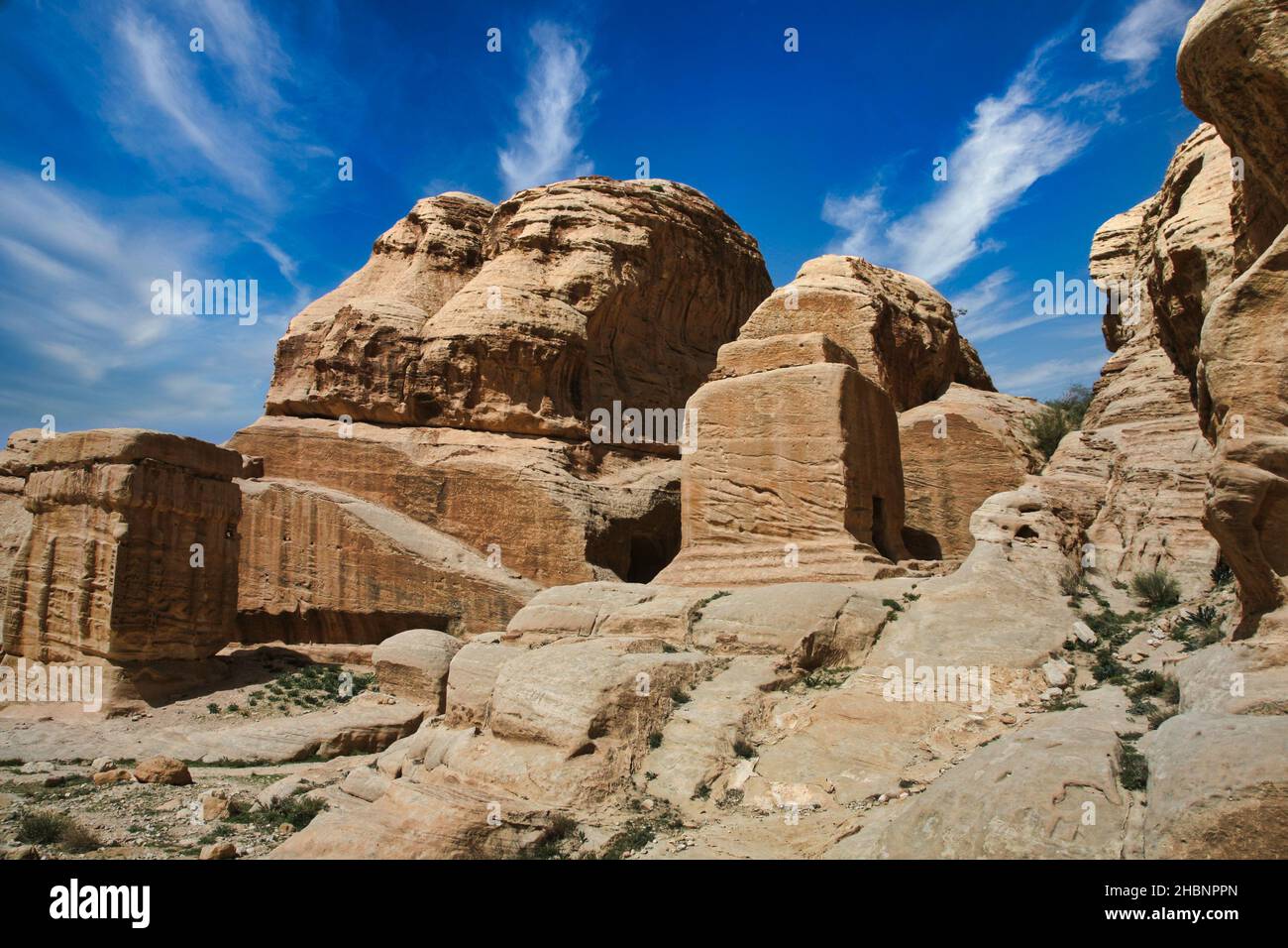 The impressive ruins of Petra, the stone-carved city in Jordan Stock ...