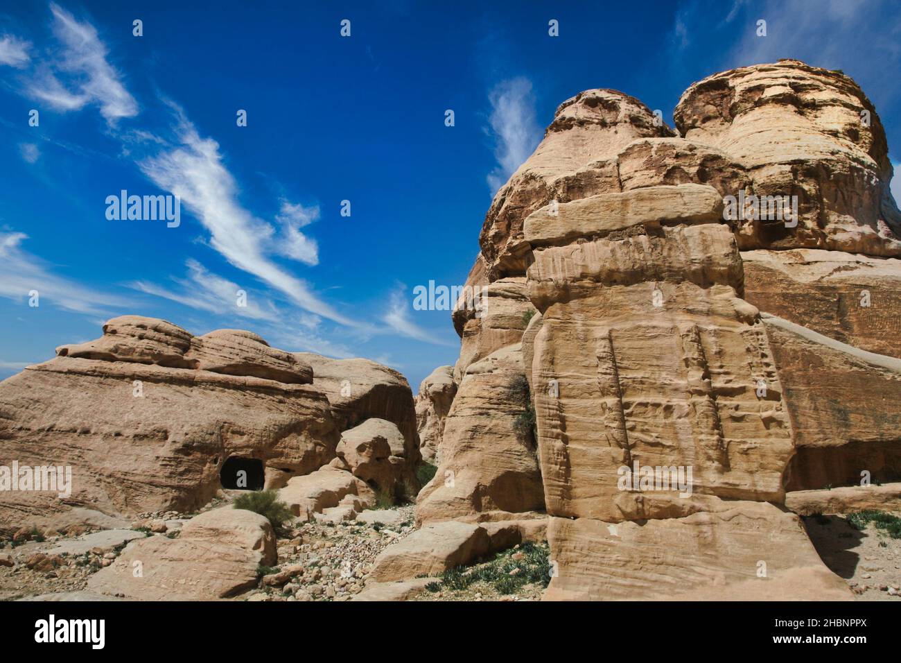 The impressive ruins of Petra, the stone-carved city in Jordan Stock ...