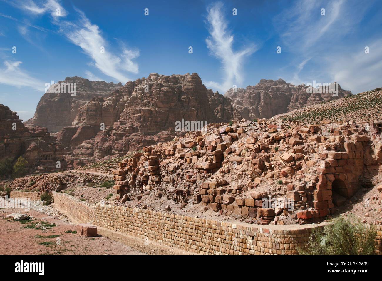 The impressive ruins of Petra, the stone-carved city in Jordan Stock ...