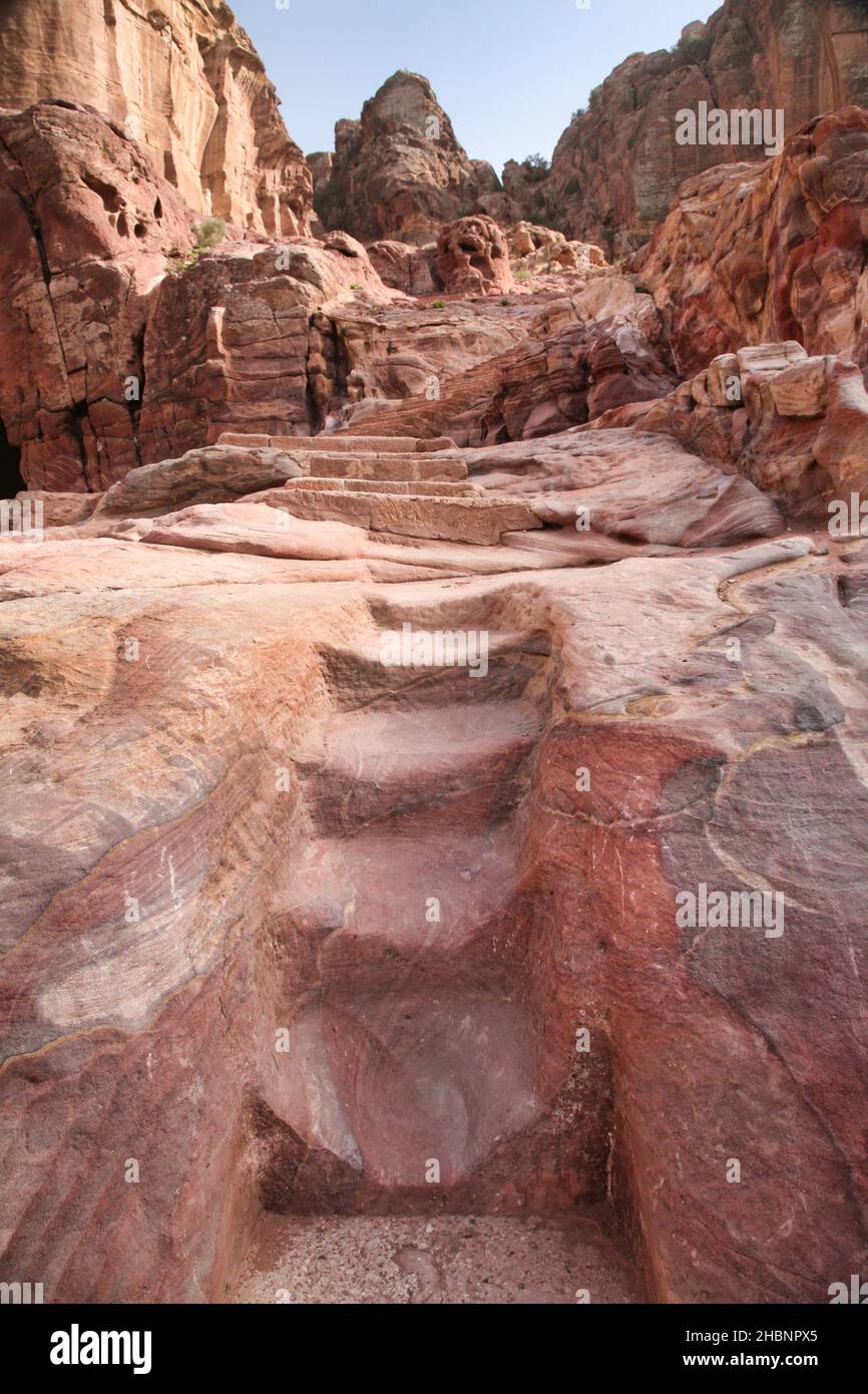 The impressive ruins of Petra, the stone-carved city in Jordan Stock ...