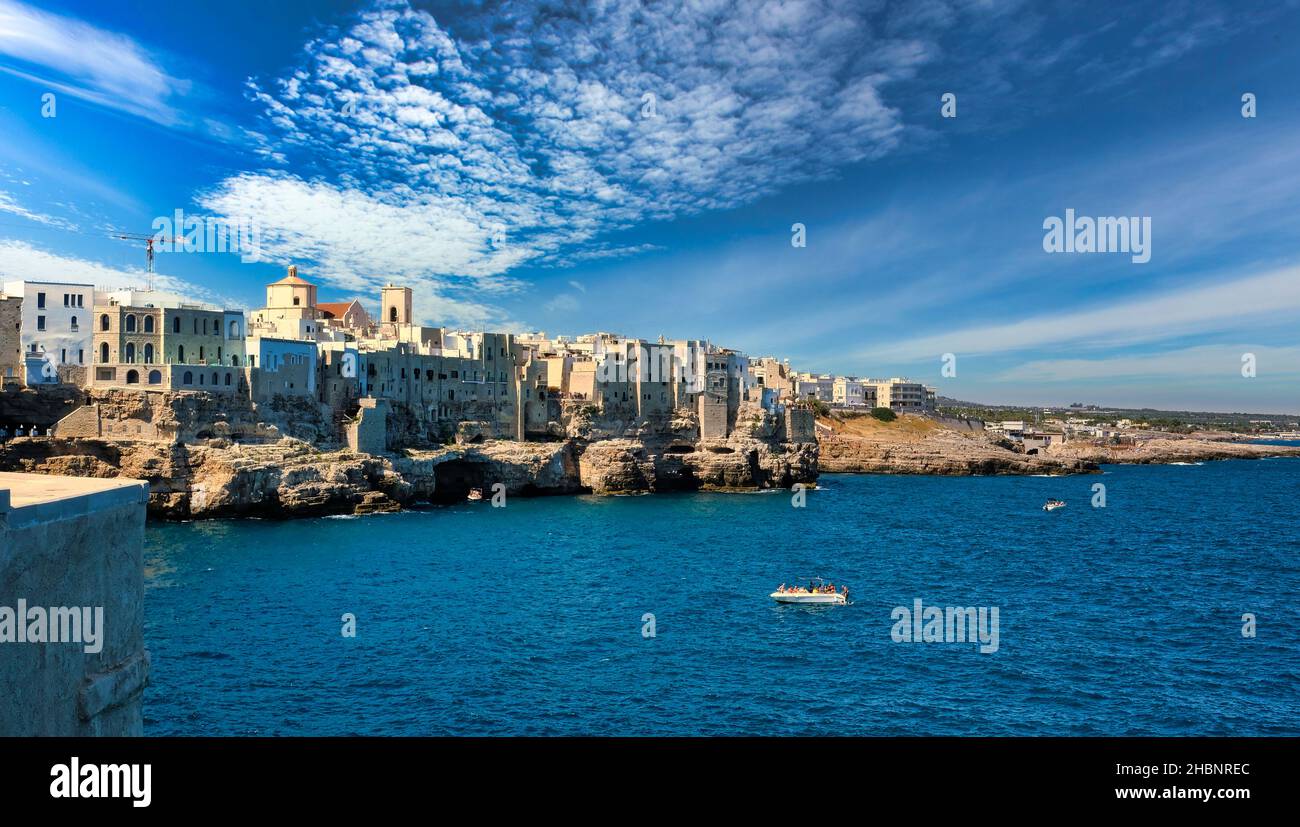 Polignano a mare, Apulia city on mediterranean sea, Italy, Beautiful ...