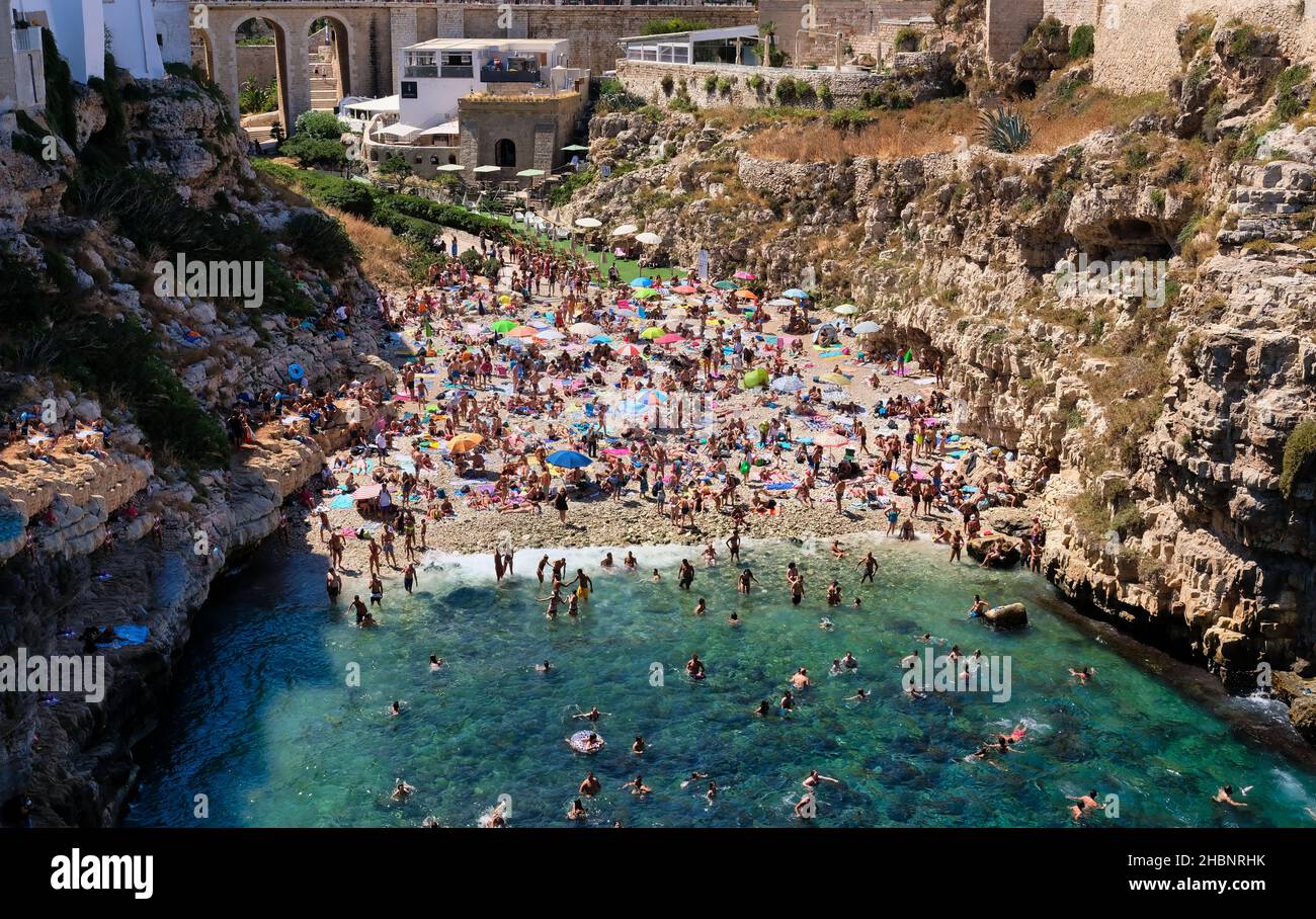 Polignano a Mare, Southern Italy province of Bari - famous beach Lama ...