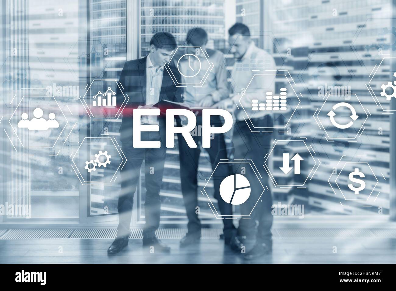 Enterprise resource planning ERP concept. Business People Stock Photo ...