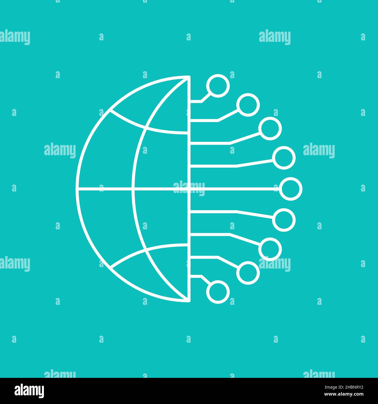 Artificial intelligence and machine learning line icon Stock Vector ...