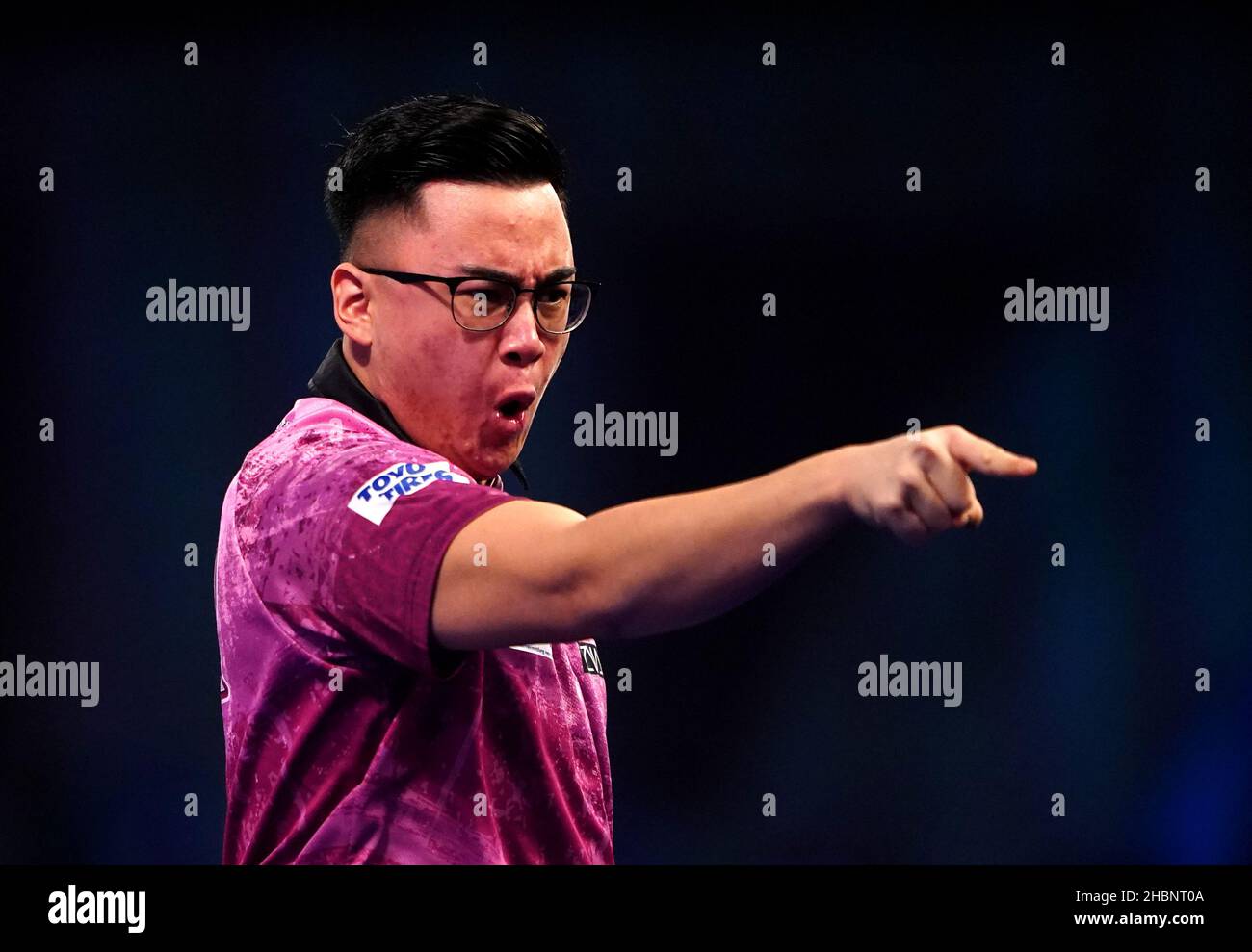 Rusty-Jake Rodriguez celebrates during his match against Ben Robb on ...