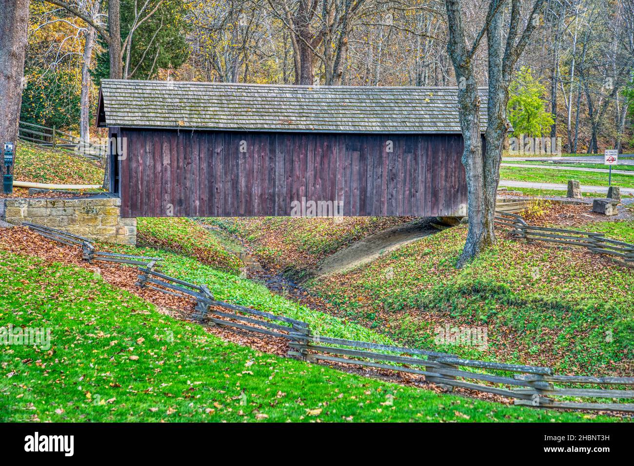 The Thomas J. Malone Covered Bridge in the Pioneer Village at Beaver ...