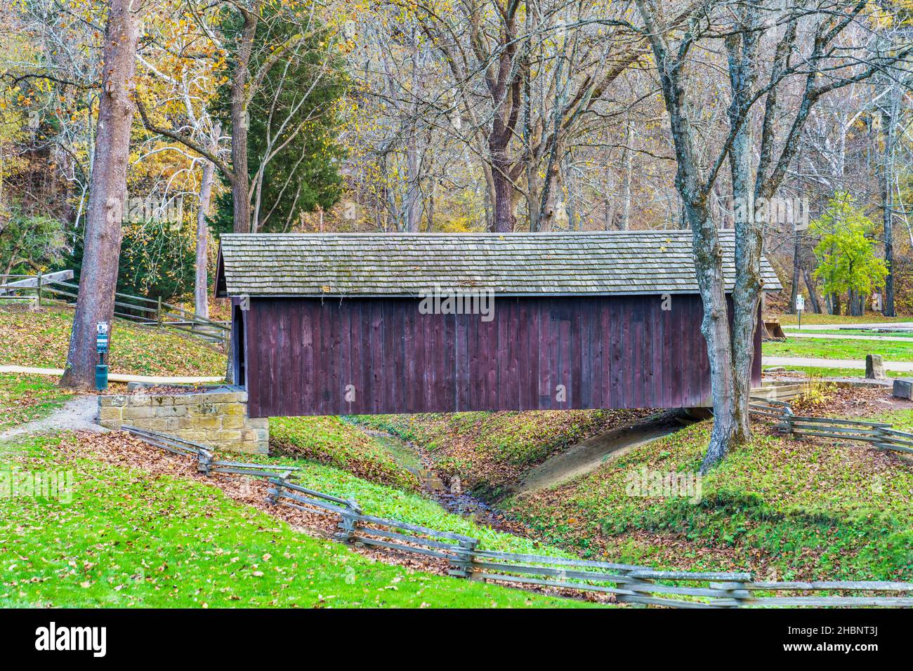 The Thomas J. Malone Covered Bridge in the Pioneer Village at Beaver ...