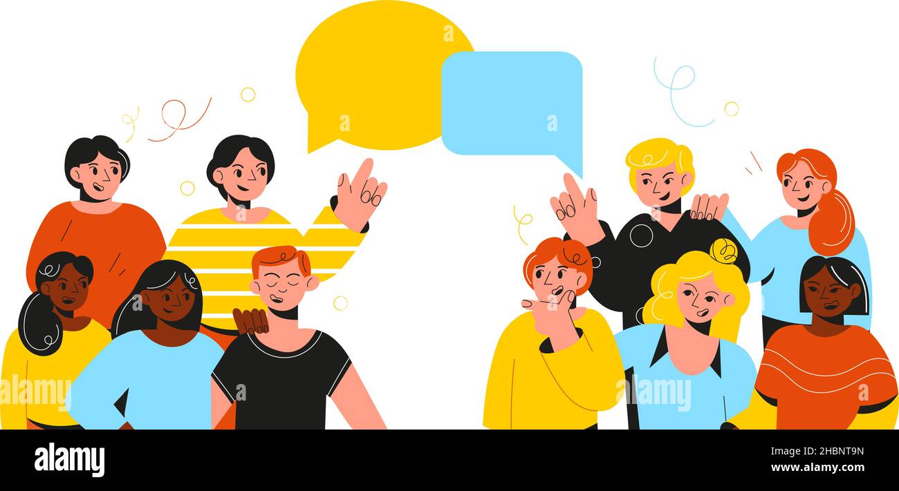 Different opinions Stock Vector Images - Alamy