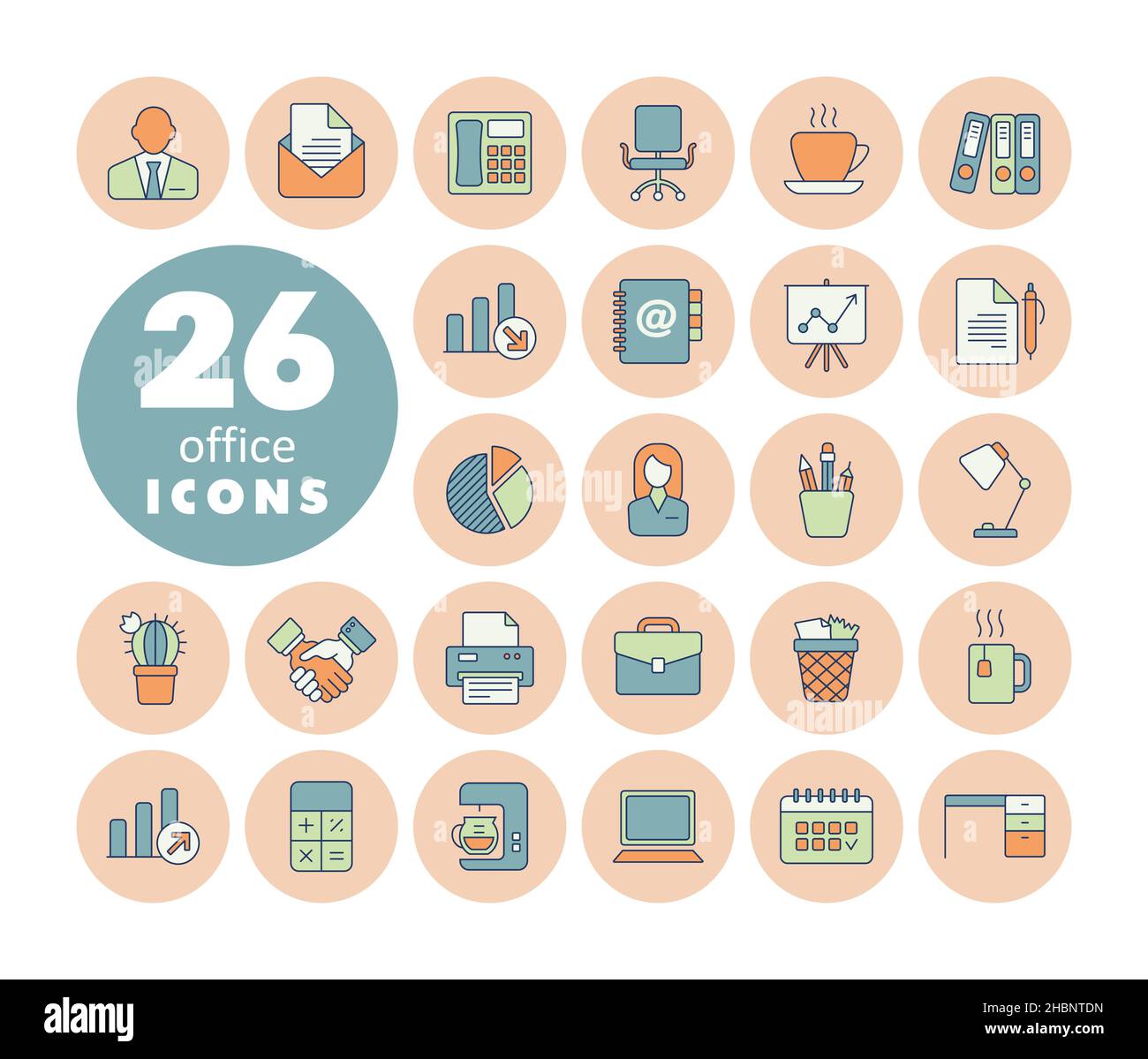 Office outline icon. Office sign. Graph symbol for your web site design ...