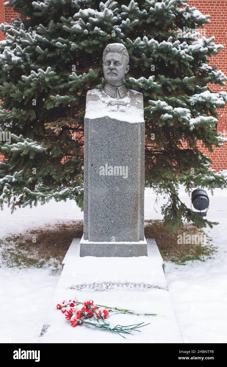 December 5, 2021, Moscow, Russia. Monument at the grave of Soviet ...
